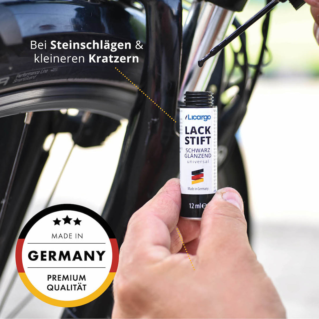 Lackstift Schwarz Glänzend – RAL 9005, 12 ml | LICARGO – Licargo ...